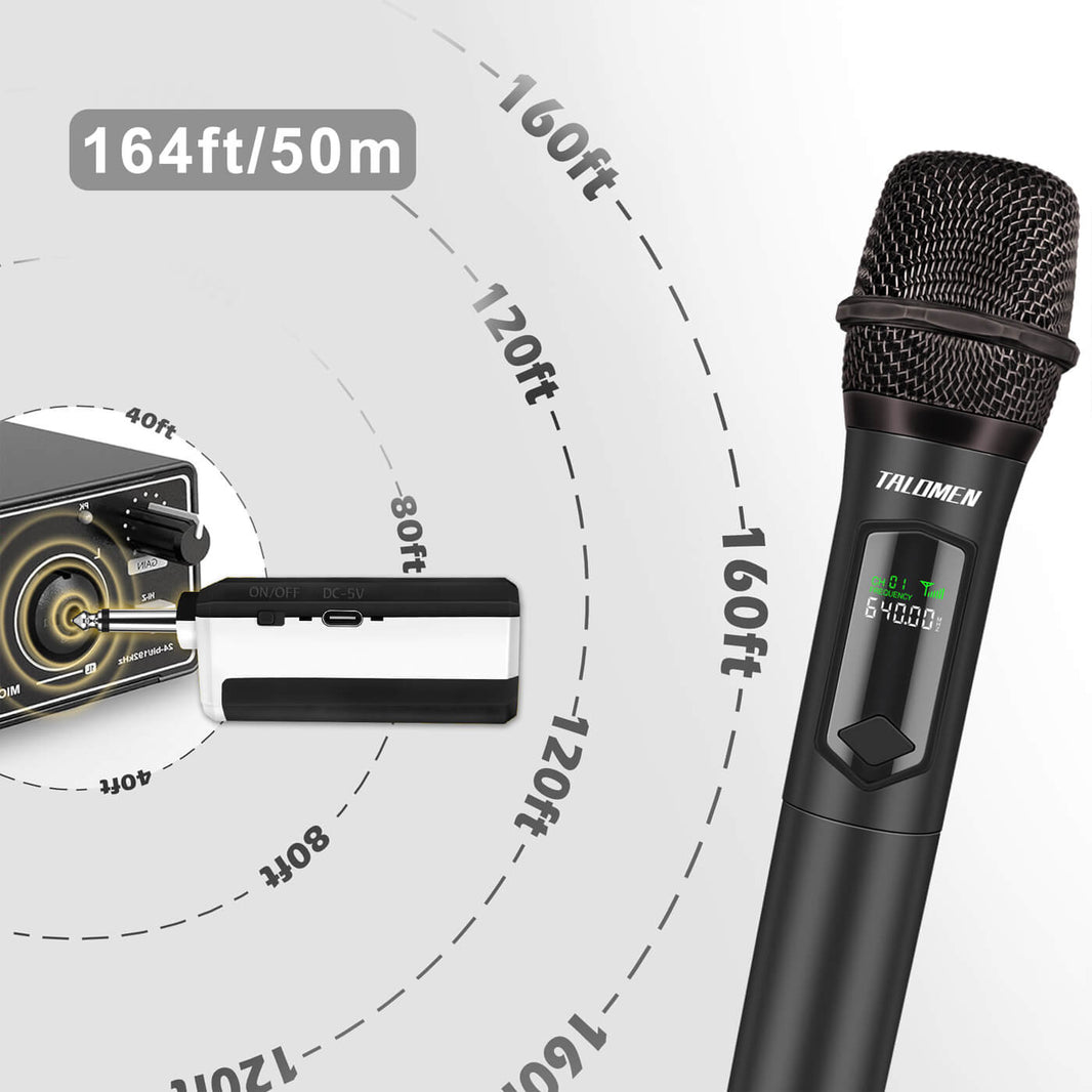 Talomen K60-2 | デュアル・ワイヤレス・ハンドヘルド・ダイナミック・マイクロホン